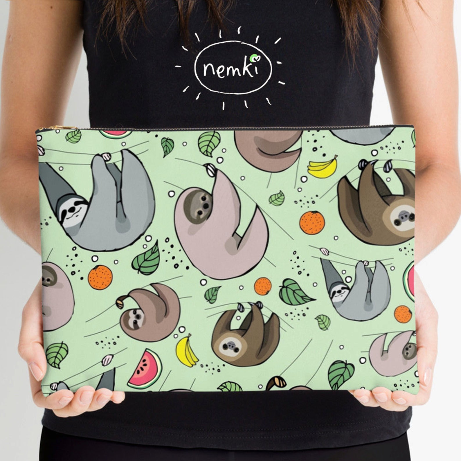 Sloth Pouch Sloth Pencil Case Sloth Makeup Bag Sloth Cosmetics - Etsy