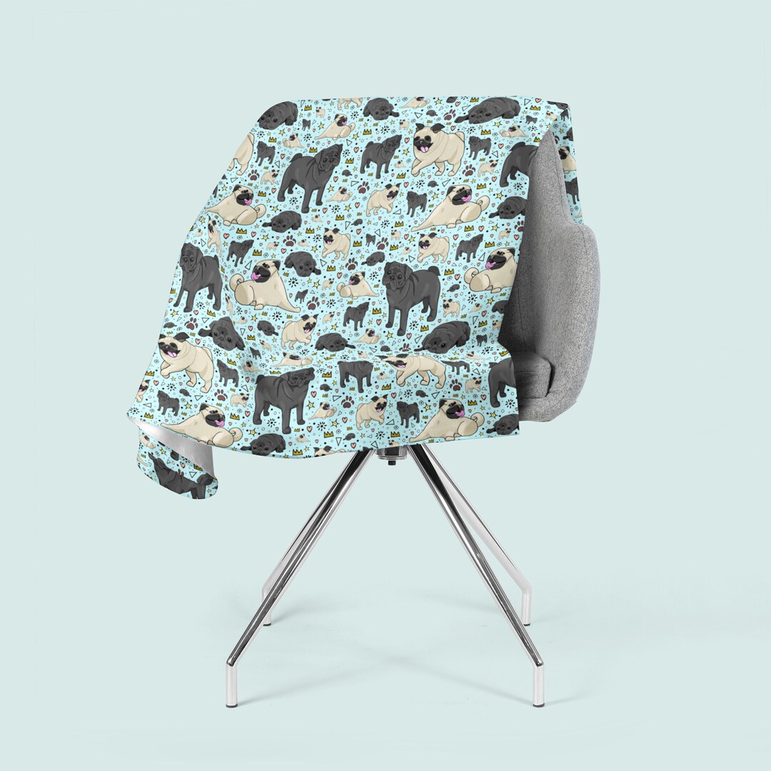 Linda manta Pug 50'' x 60'' o 80'' x 60'' - Etsy España