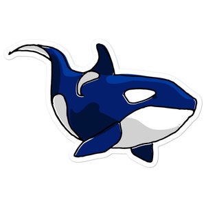 Orca Vinyl Bubble-free Sticker, 3 X 3, 4 X 4 or 5.5 X 5.5 - Etsy