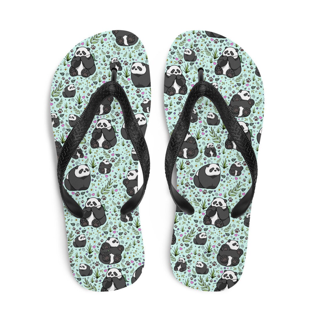 Panda Flip-flops - Etsy
