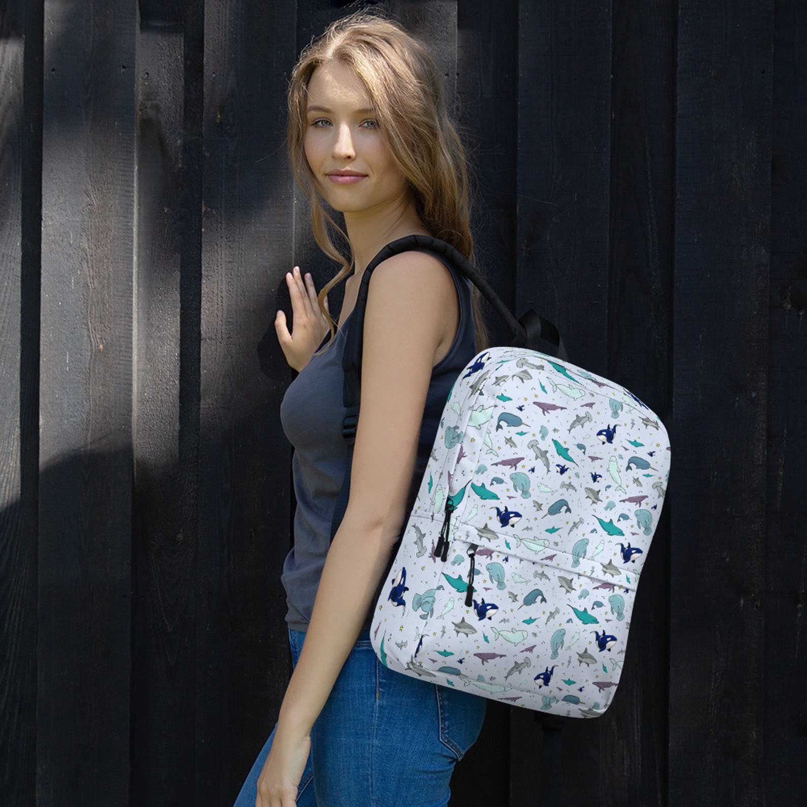 Cute Ocean Backpack Whale Backpack Ocean Bag Whale Bag Ocean | Etsy