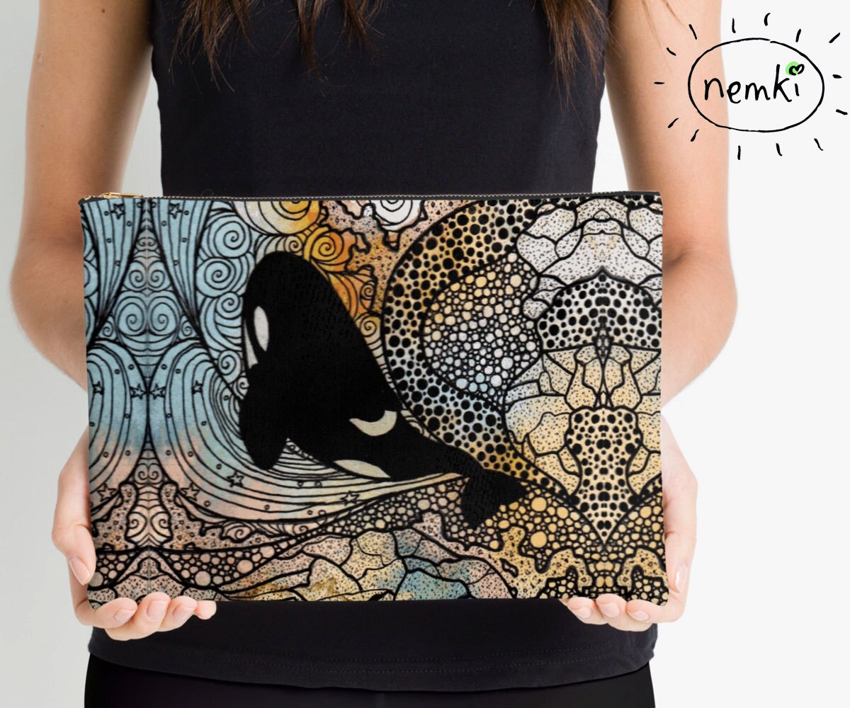 Orca Pencil Case Orca Zipped Pouch Orca Pouch Orcas Makeup Bag - Etsy UK