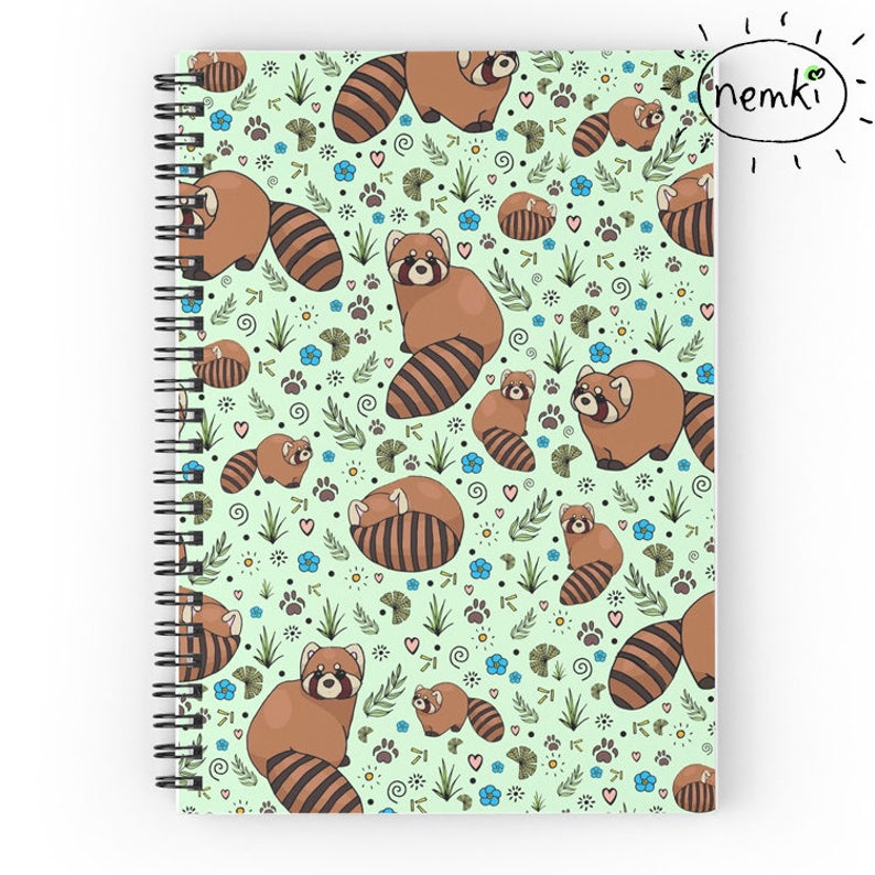 Red Panda Journal Cute Animal Journal Cute Spiral Journal Cute | Etsy