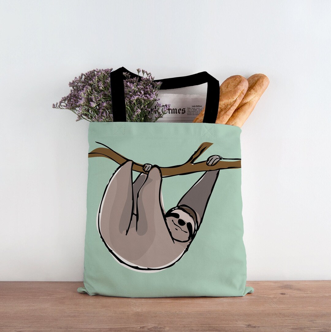 Cute Sloth Tote - Etsy UK