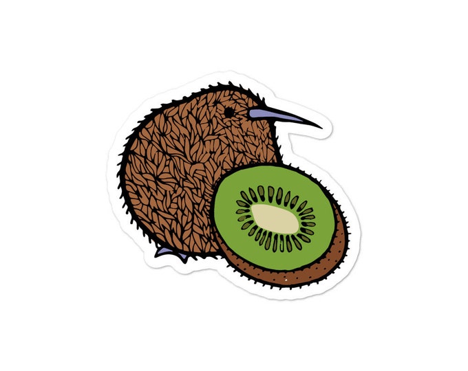 Kiwi Vinyl Bubble-free Sticker, 3 X 3, 4 X 4 or 5.5 X 5.5 - Etsy
