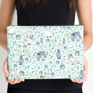 Pigeon Zip Pouch Cute Pigeons Pencil Case Cute Pigeon Gifts Cute Bird ...