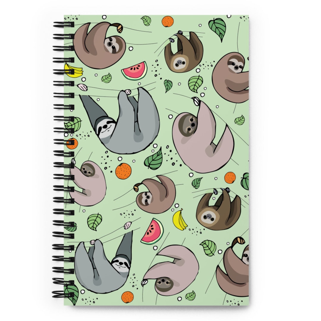 Sloth Notepad, Sloth Journal, Sloth Notebook, Sloth Book, Sloth Paper ...