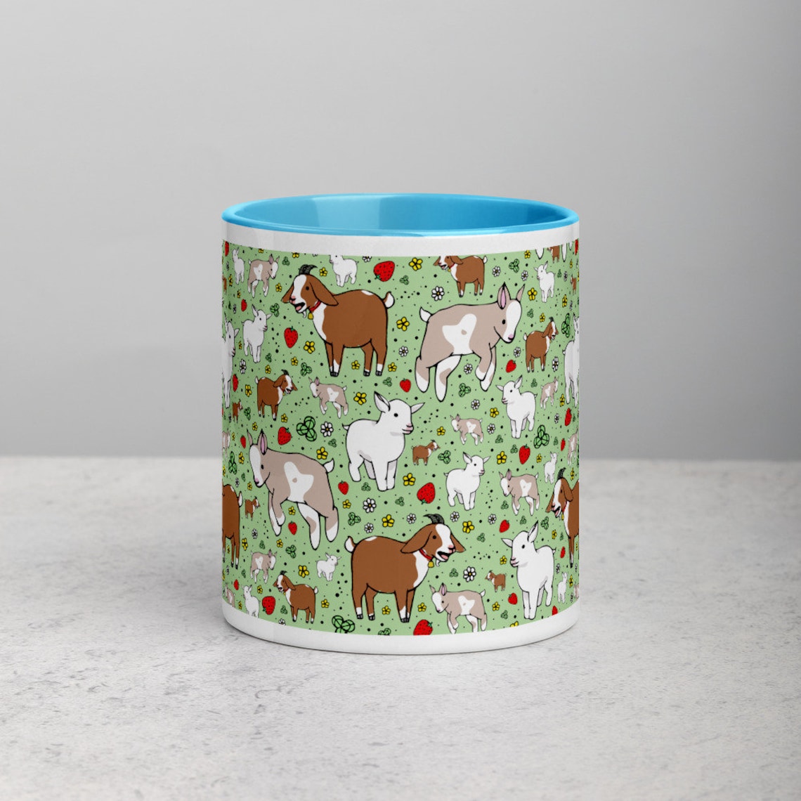 Cute Goat Mug Ceramic 3 Colors Available 11oz | Etsy