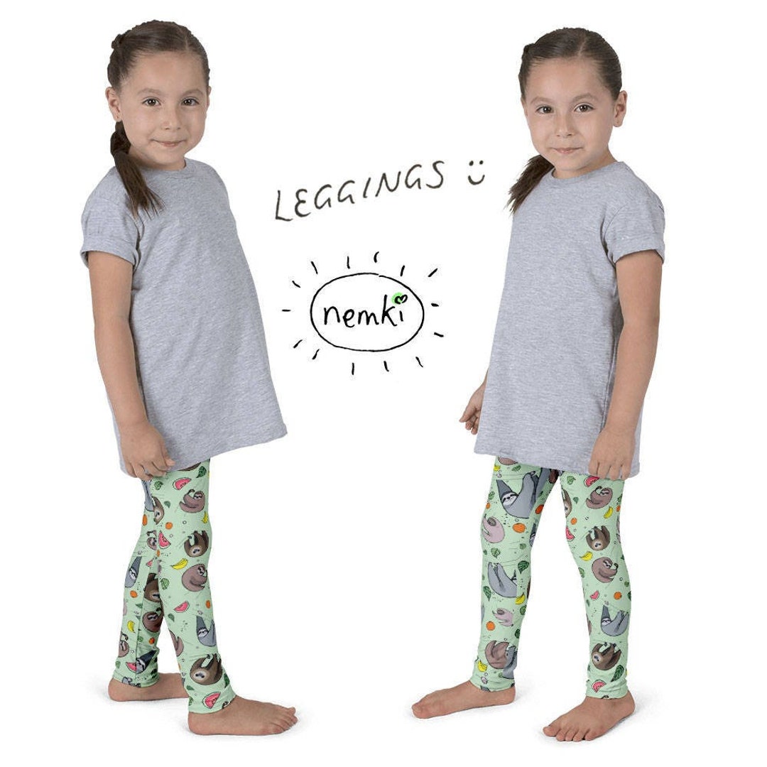 Cute Sloth Clothes Kids Sloth Leggings Girls or Teens - Etsy