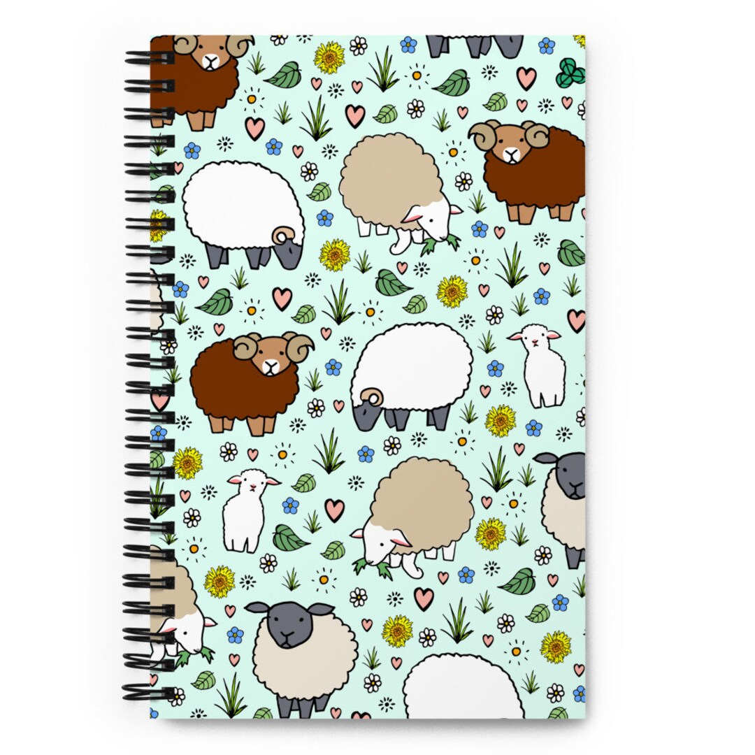 Cute Sheep Spiral Notebook Dotted Paper - Etsy