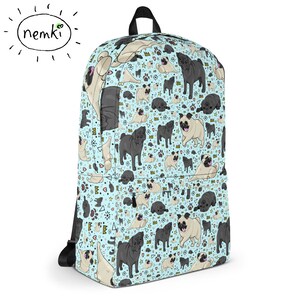 Pug Backpack Cute Pug Backpack Pug Rucksack Pug Bag Pugs | Etsy
