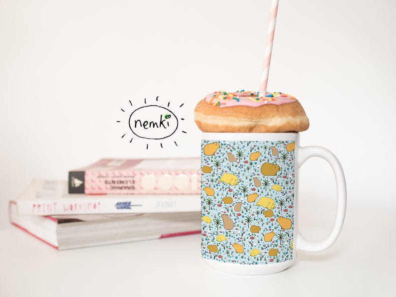 Cute Capybara Mug, 4 Colors to Choose From - Etsy