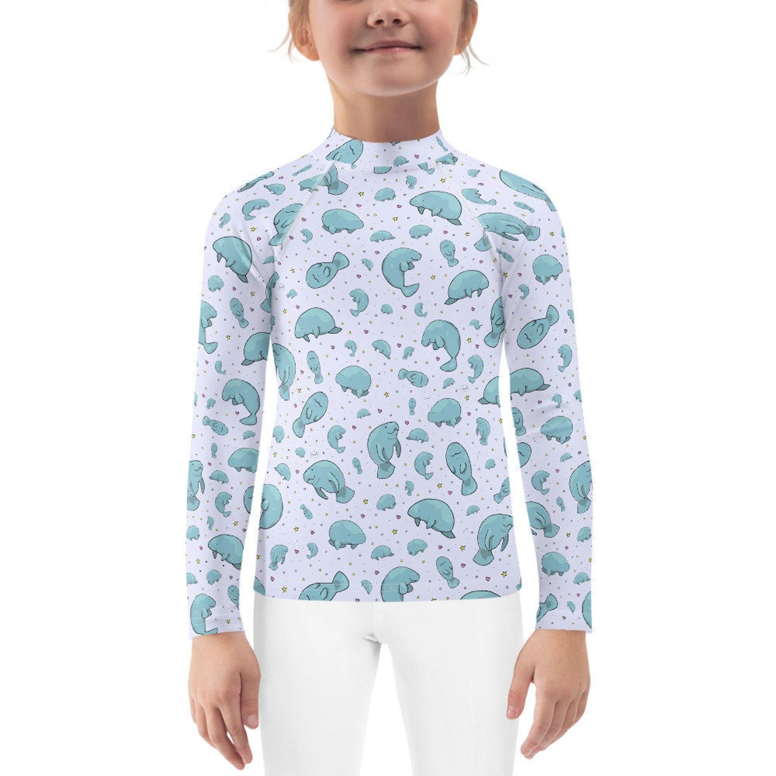 Manatee Kids Rash Guard - Etsy