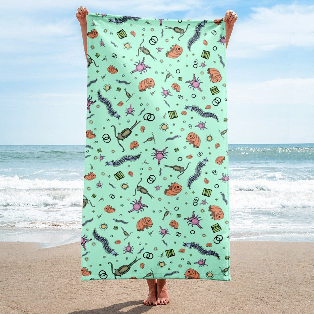 Science Towel Cute Biology Beach Towel Microbiology Bath Towels ...