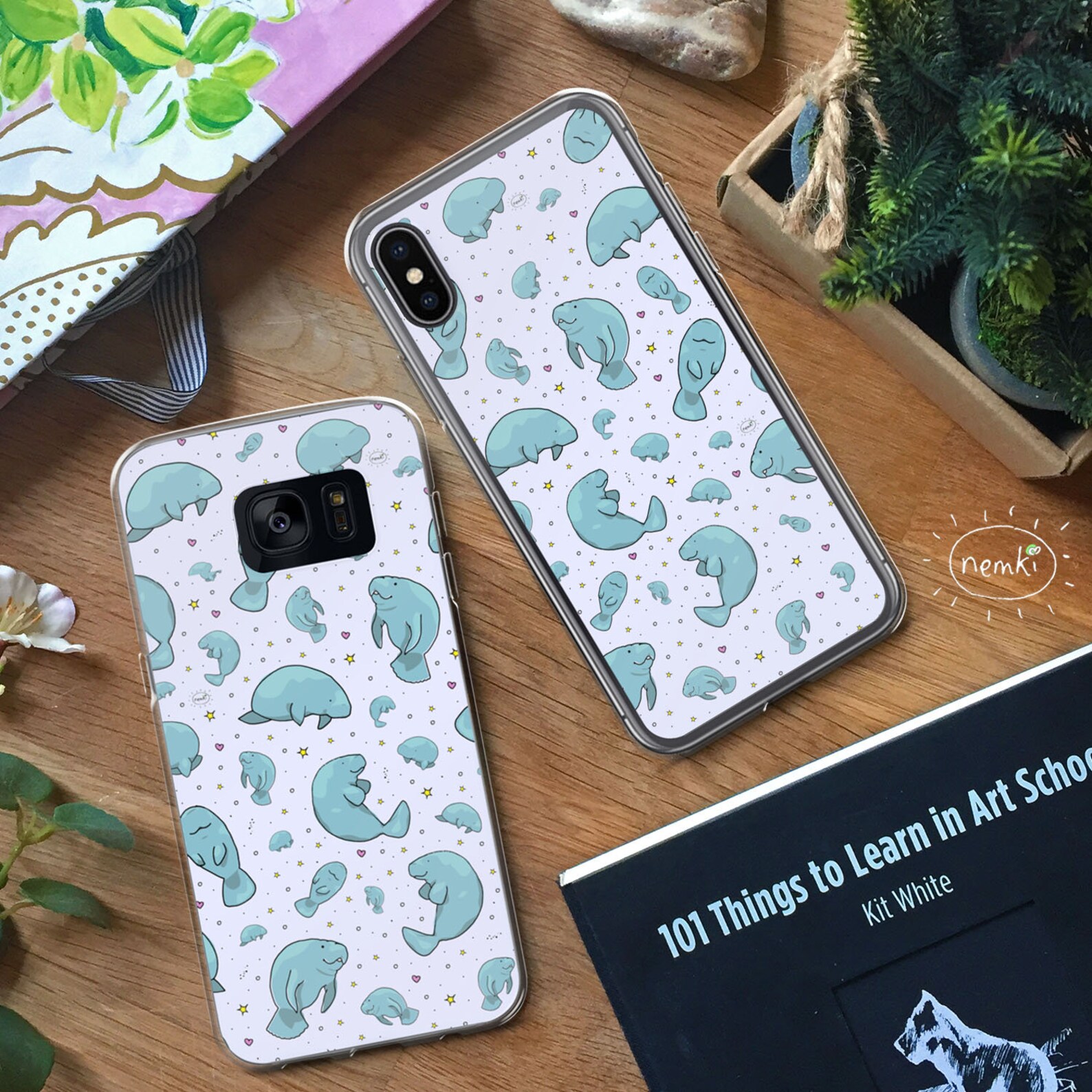 Cute Manatee Phone Case for Iphone or Samsung - Etsy