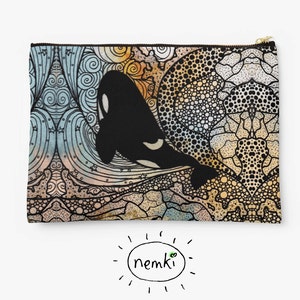 Orca Pencil Case Orca Zipped Pouch Orca Pouch Orcas Makeup Bag - Etsy