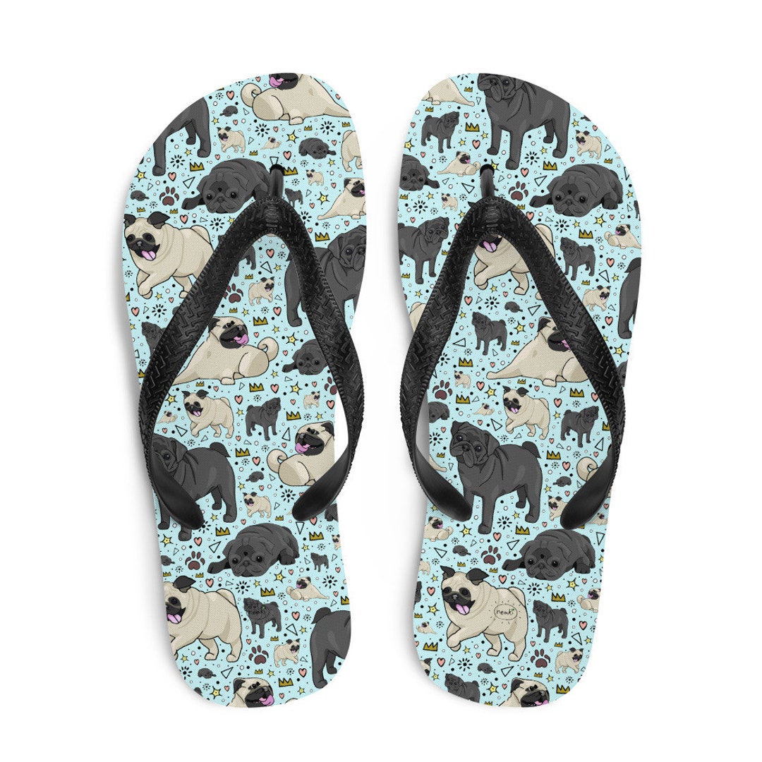 Pug Flip-flops - Etsy