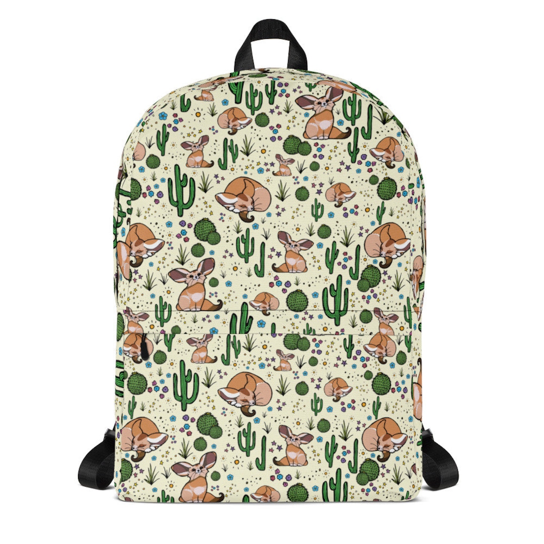 Cute Cactus Backpack Desert Backpack Fennec Fox Backpack Fox - Etsy