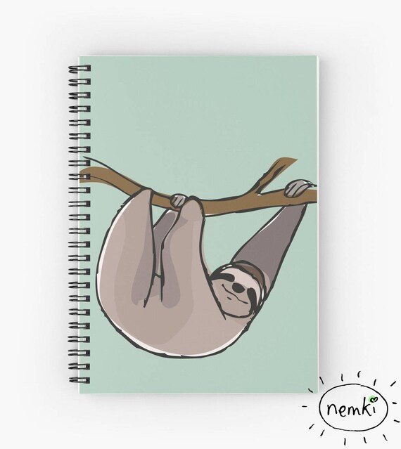 Sloth Notebook Sloth Journal Sloth Notepad Sloth Paper Pad | Etsy