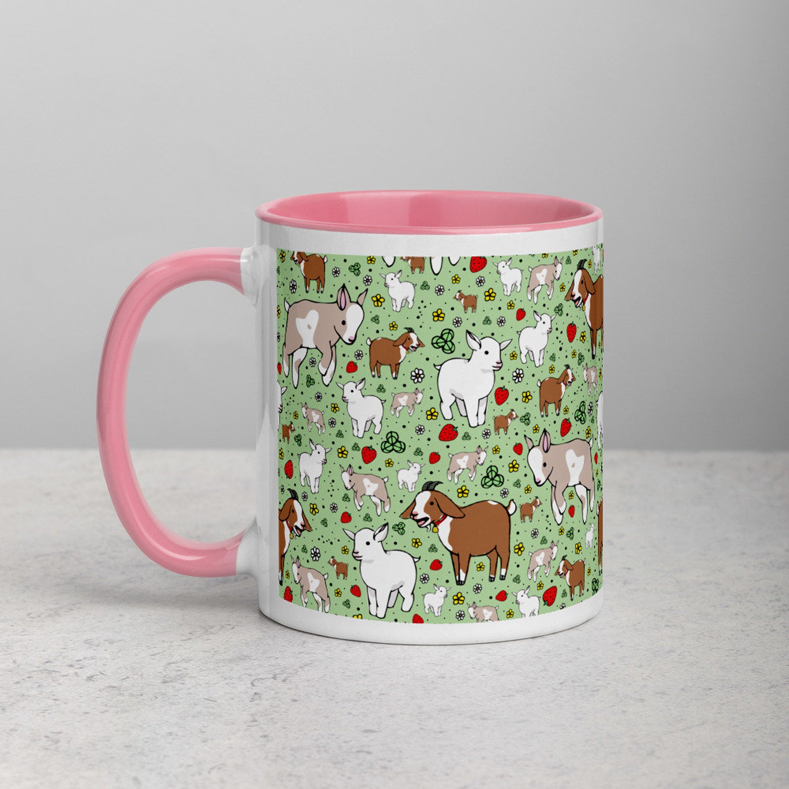 Cute Goat Mug Ceramic 3 Colors Available 11oz | Etsy