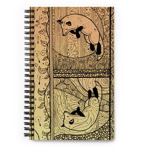 Fox Notebook Fox Journal Brown Notebook Cute Fox Gifts Fox - Etsy
