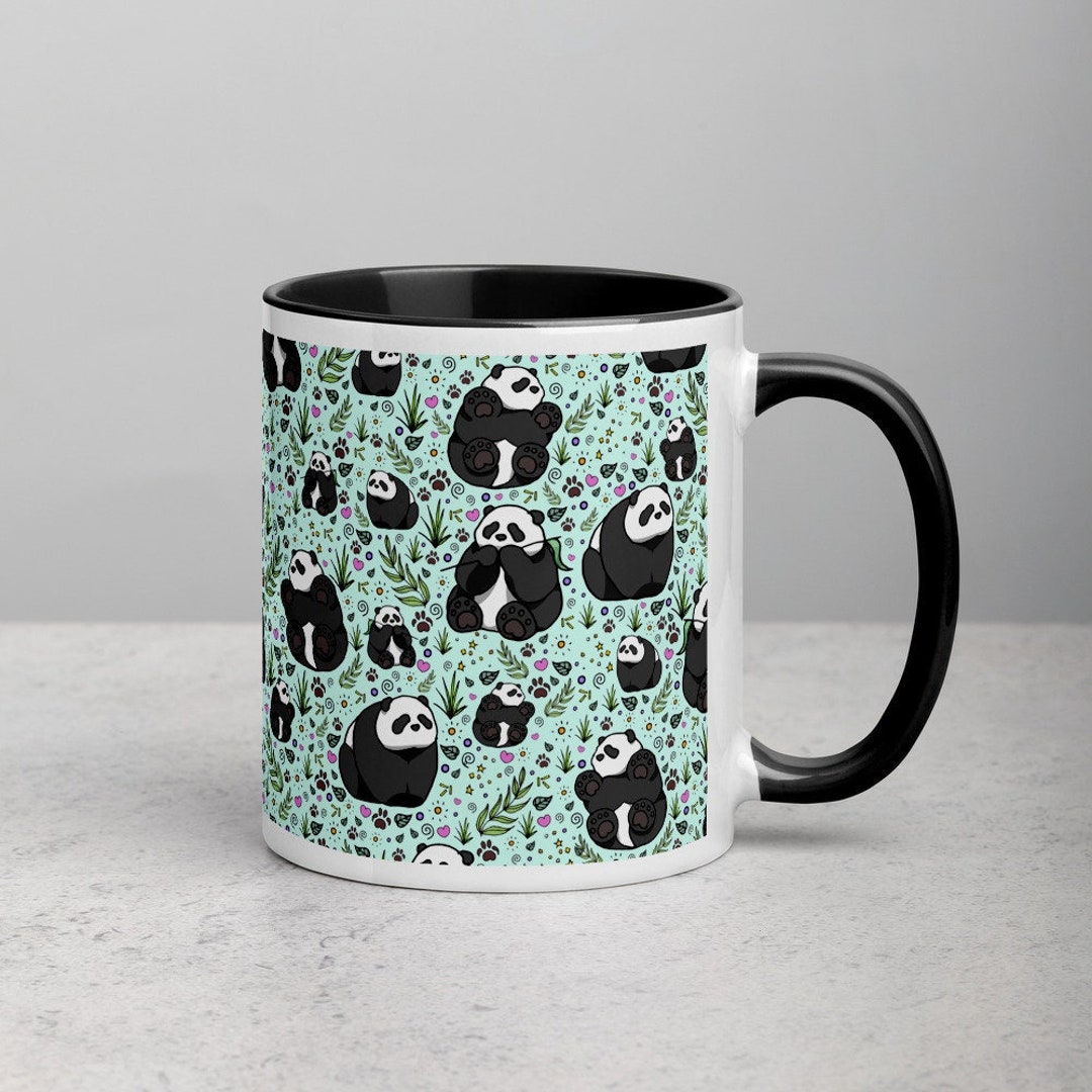 Cute Panda Mug, 3 Colors Available, Ceramic, 11oz - Etsy