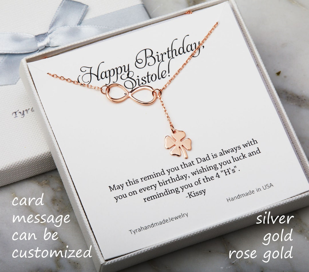 Four Leaf Clover Infinity Necklace,shamrock Necklace,infinity Lariat ...