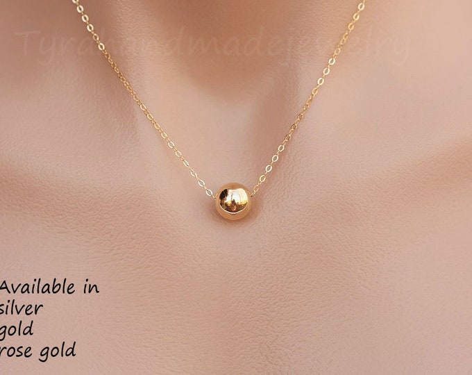 Sterling Silver Choker,choker Ball Necklace,silver Ball Choker Necklace ...