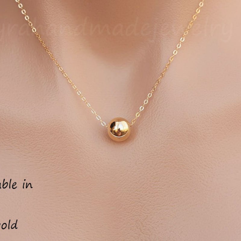 Gold Ball Necklace - Etsy