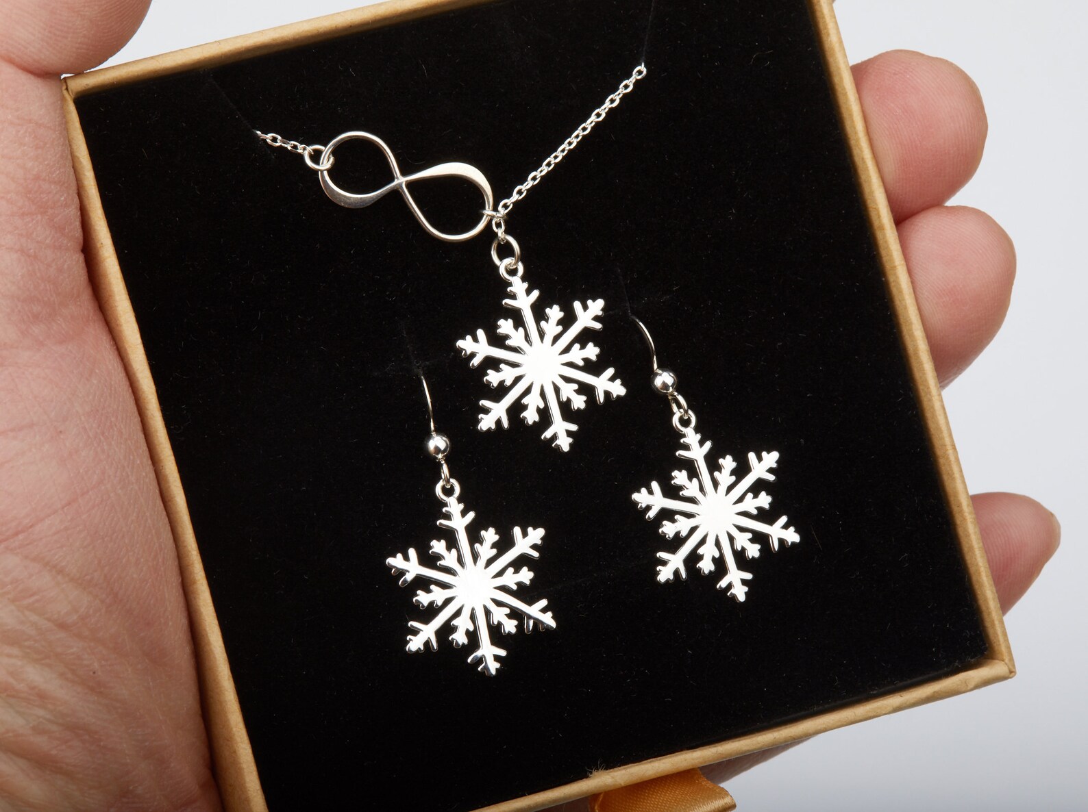 Snowflake Necklace Earring Set,ornate Sterling Silver Snowflake Earring ...