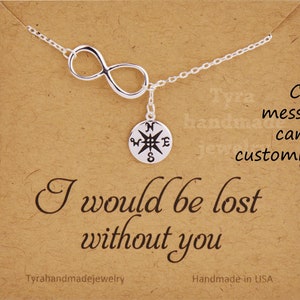 Infinity Compass Necklace,infinity Lariat Y Necklace,compass Necklace ...