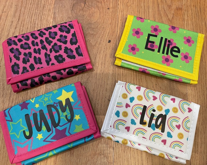 Personalized Kids Wallet-childs Wallet- Childs Billfold- Kids Billfold ...