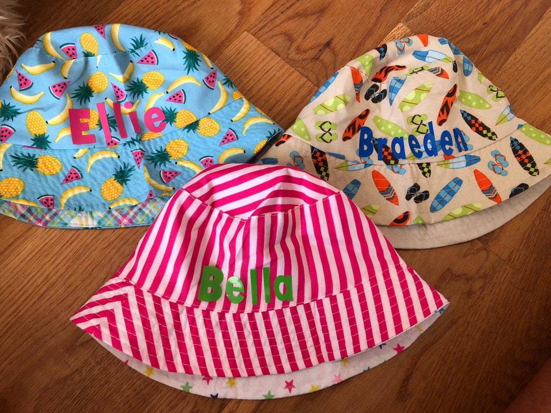 Baby Beach Hat- Boy Beach Hat- Girl Beach Hat- Reversable Baby Beach ...
