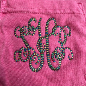 Monogram Pocket Tee- Monogrammed Pocket Tee- Monogram T Shirt ...