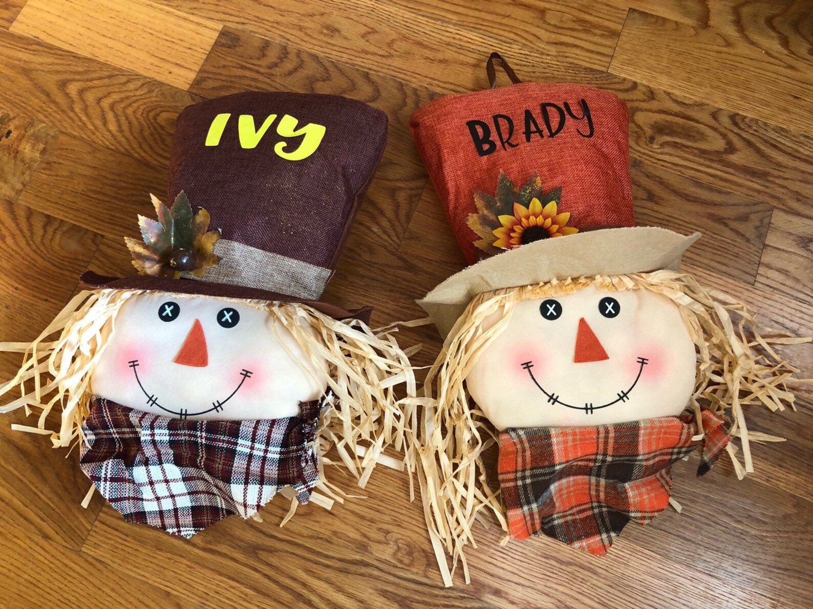 Personalized Fall Door Hanger- Fall Door Hanger- Scarecrow Door Hanger ...