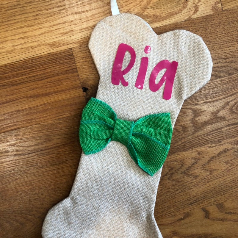 Burlap Dog Stocking - Etsy
