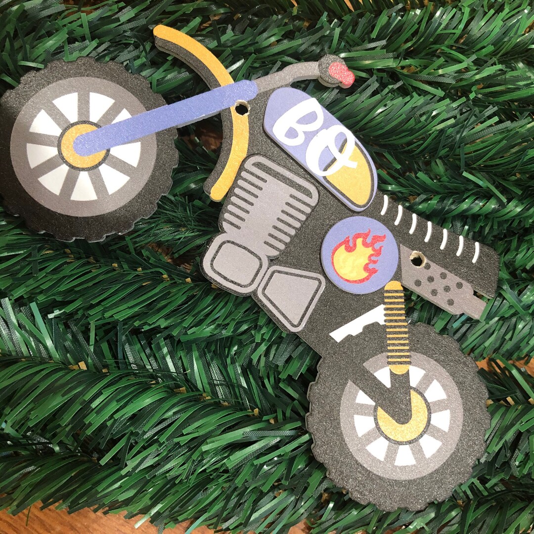 Motorcycle Ornament- Motorcycle Christmas Ornament- Personalized ...
