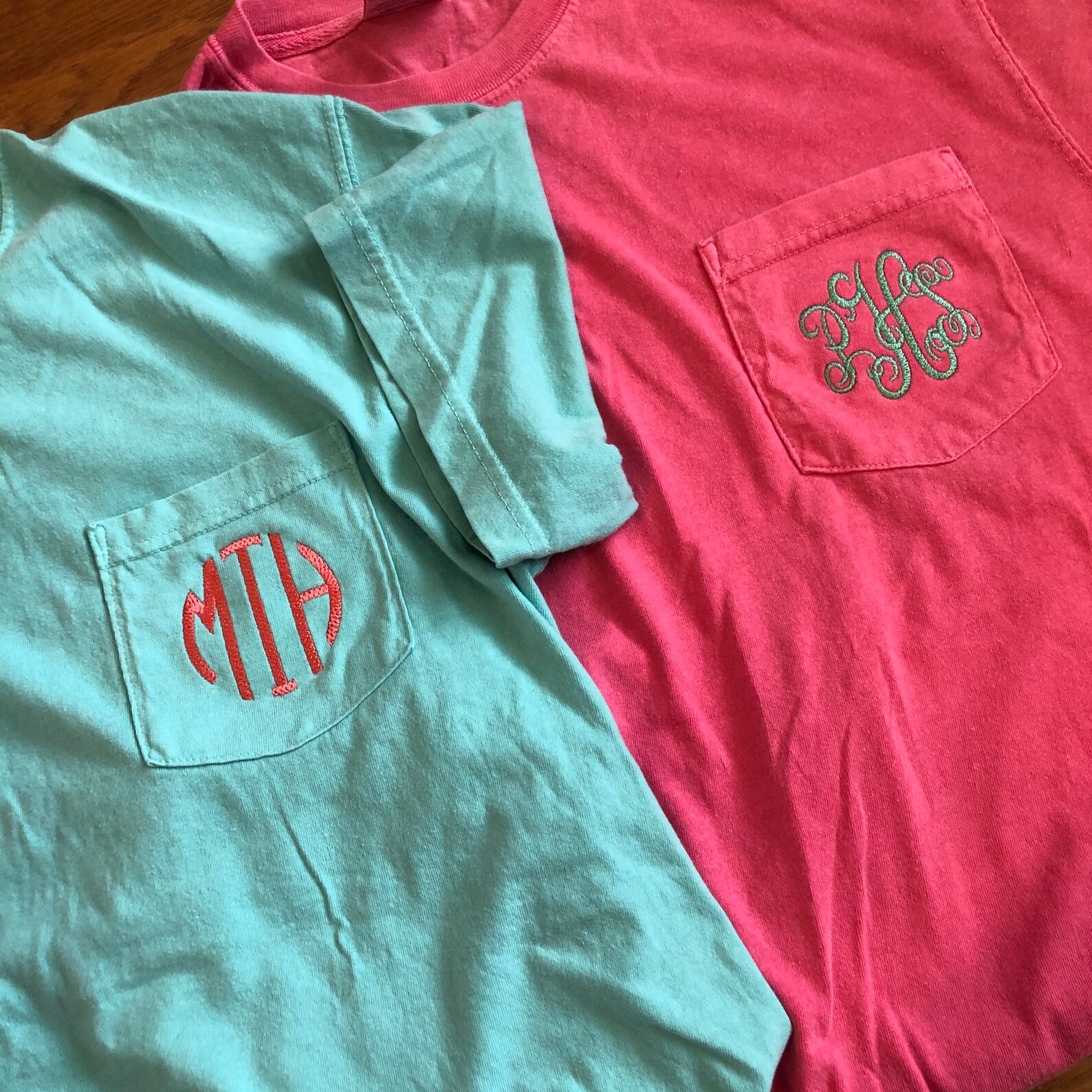 Monogram Pocket Tee Monogrammed Pocket Tee Monogram T Shirt - Etsy