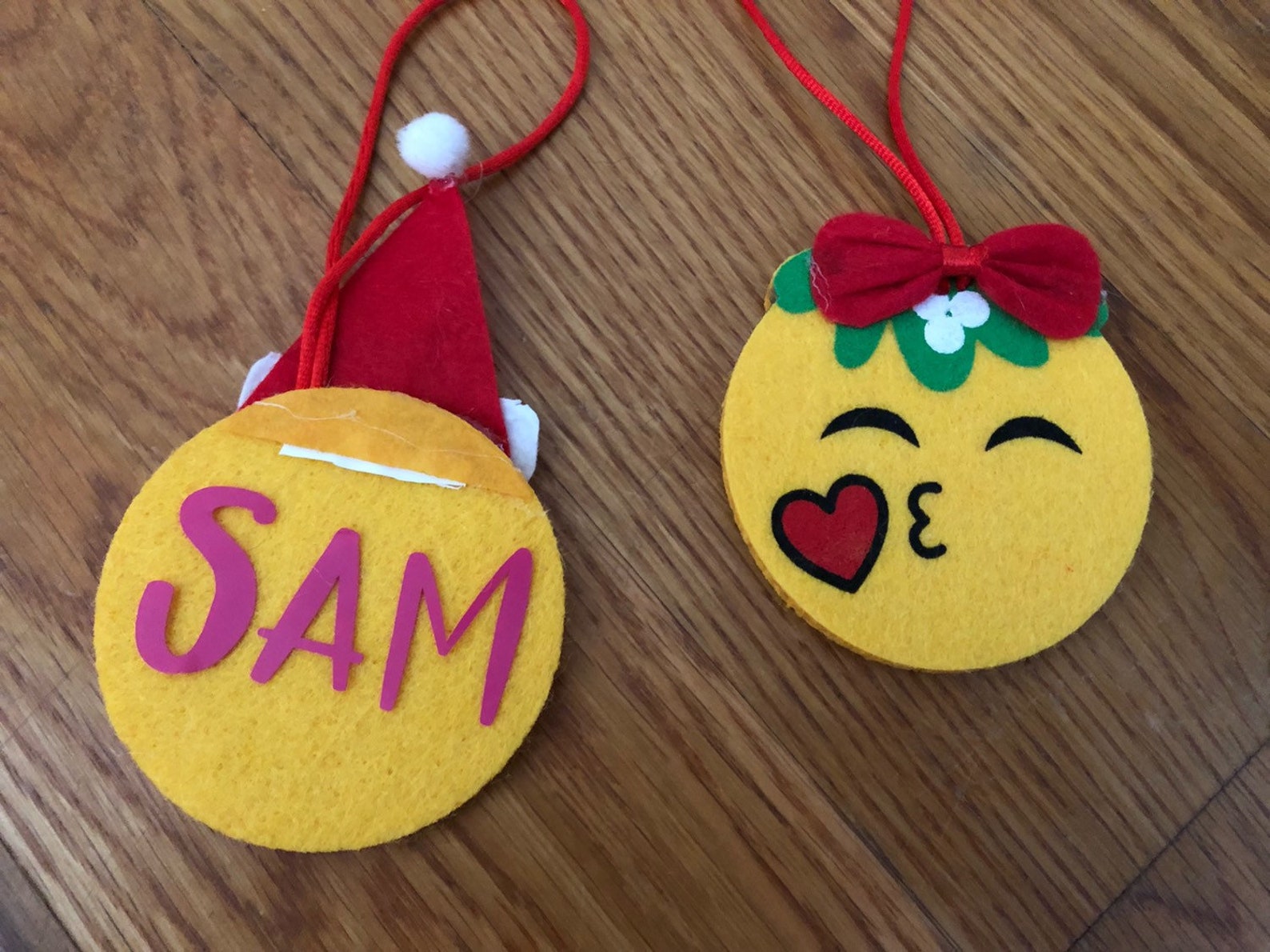 Smiley Face Ornament Childs Ornament Personalized Kids | Etsy