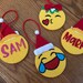 Smiley Face Ornament Childs Ornament Personalized Kids - Etsy