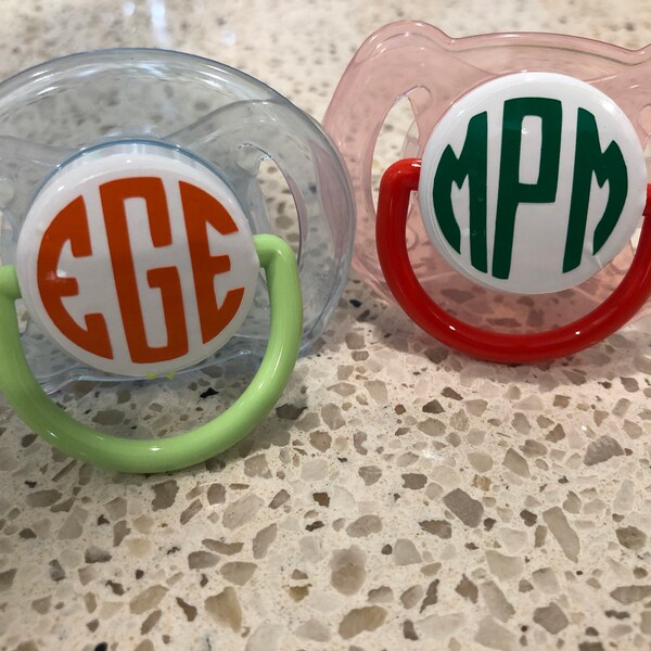 Monogram Pacifier - Etsy