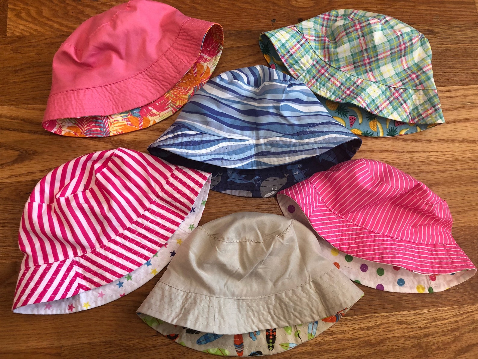 Baby beach hat boy beach hat girl beach hat reversable baby | Etsy