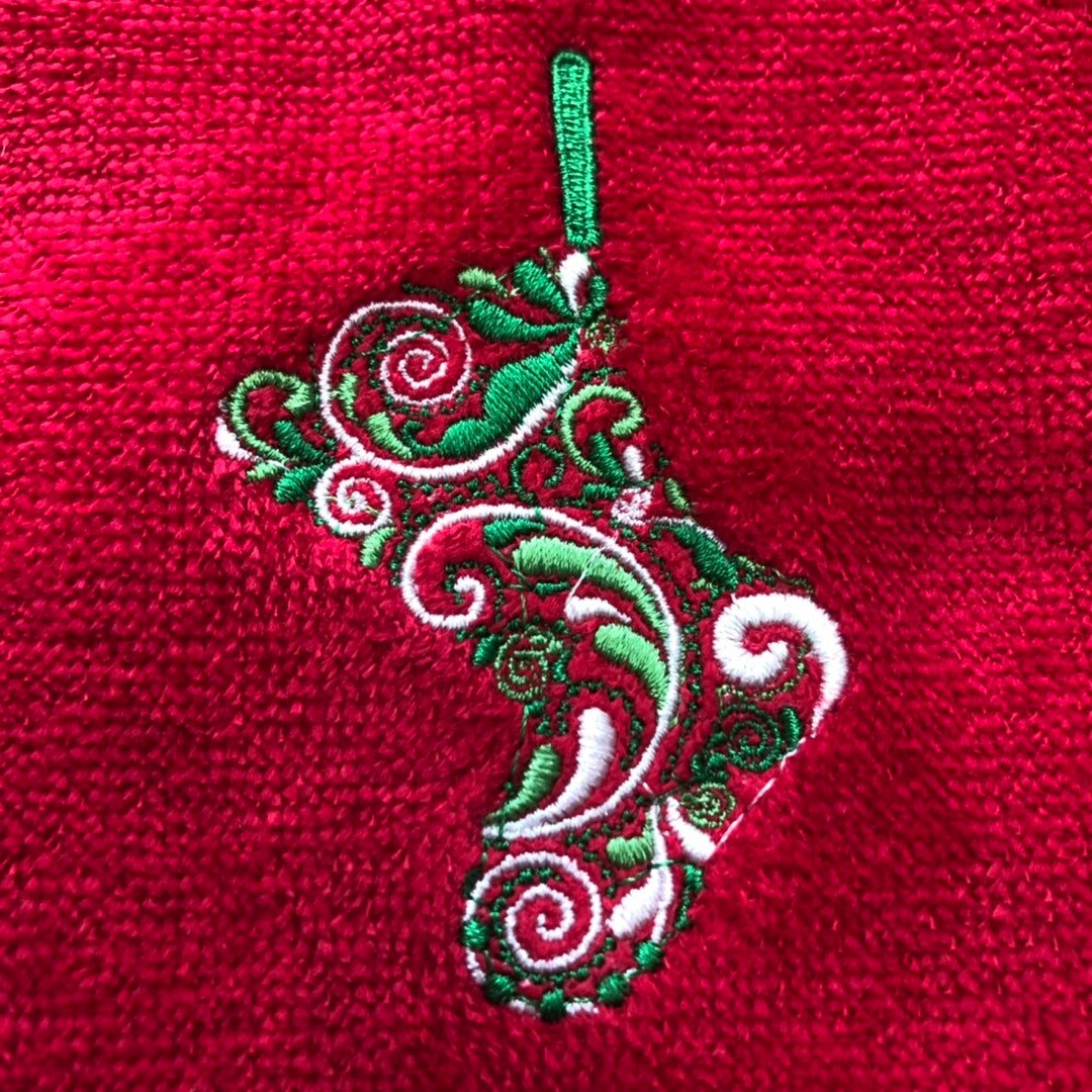Christmas Towel- Embroidered Christmas Towel- Christmas Hand Towel ...
