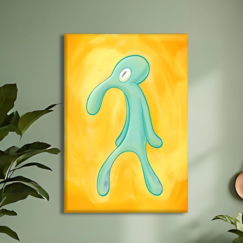 Squidward Painting - Etsy