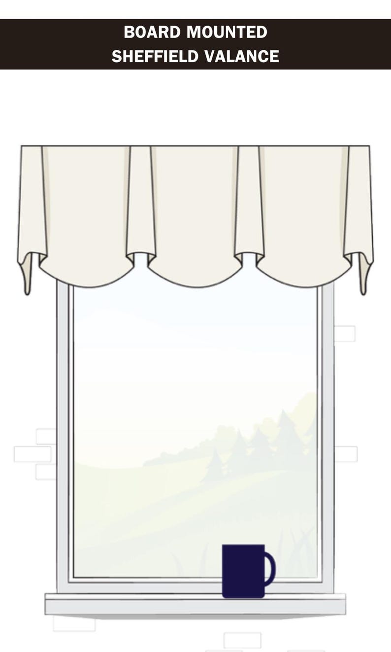 Custom Board Mounted Sheffield Valance. Window Curtain Valance in Any ...