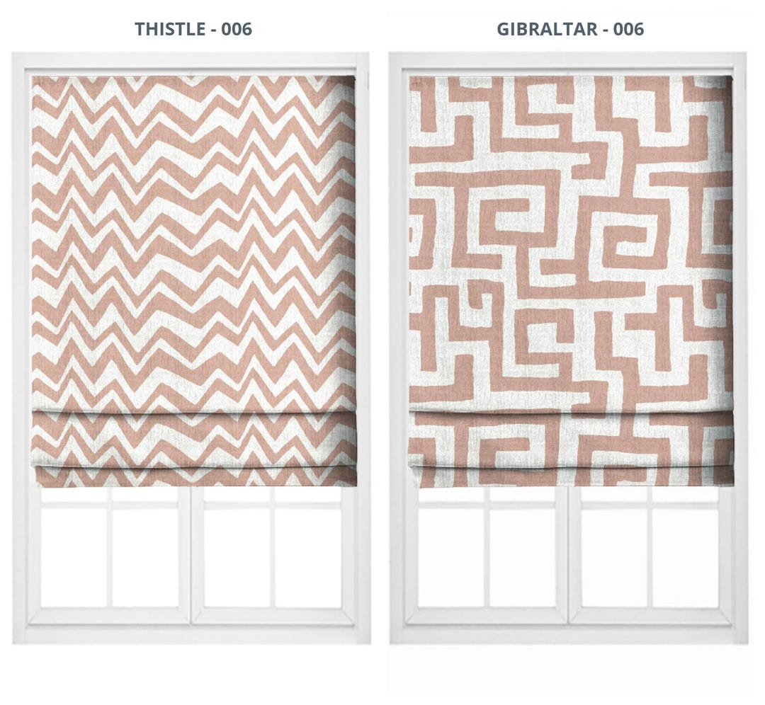 Blush Pink Chevron/ Zig-zag/ Greek Key Maze Print Fabric by Yard for ...