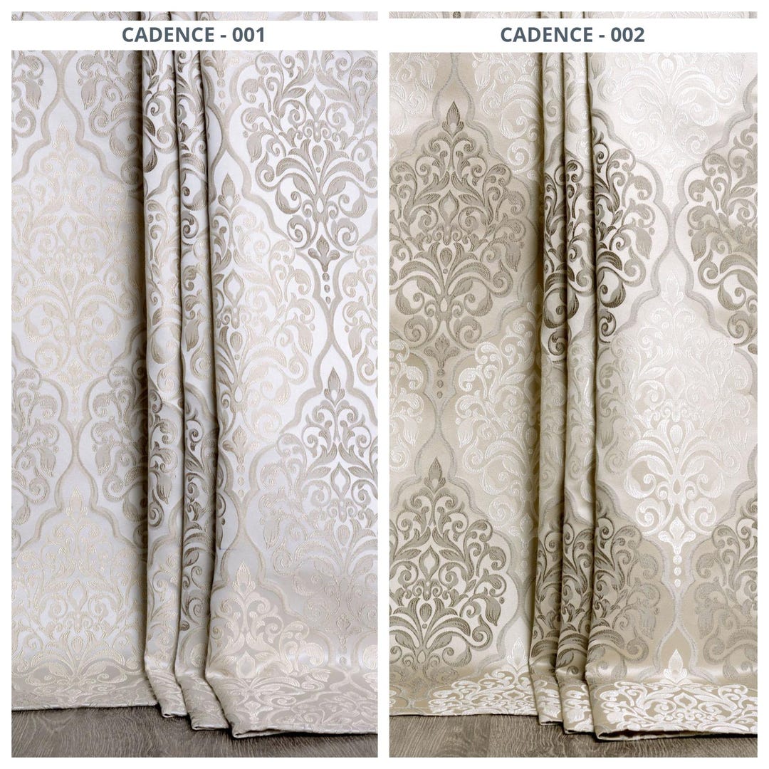 Classical Damask Patterned Fabric by Yard for Curtains, Roman Shades ...