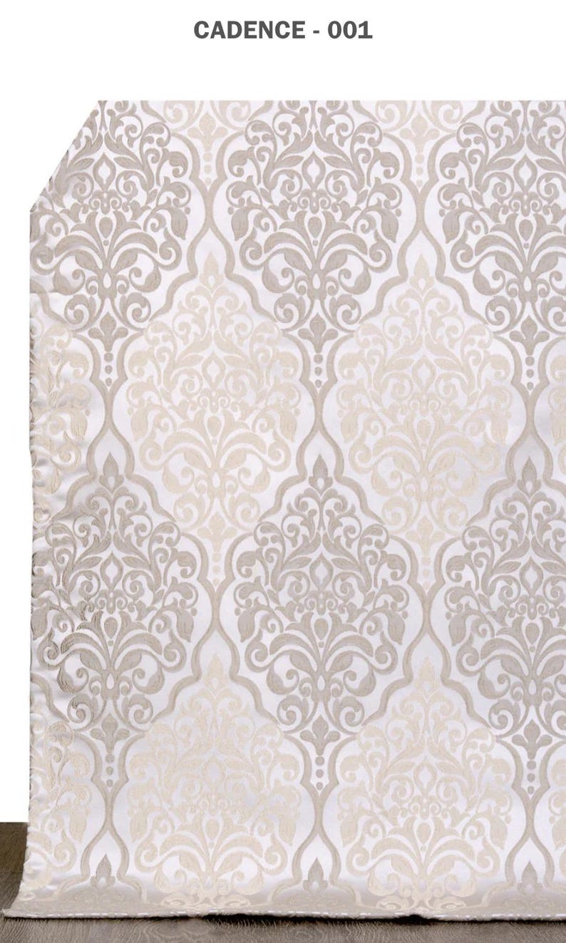 Classical Damask Patterned Fabric by Yard for Curtains, Roman Shades ...