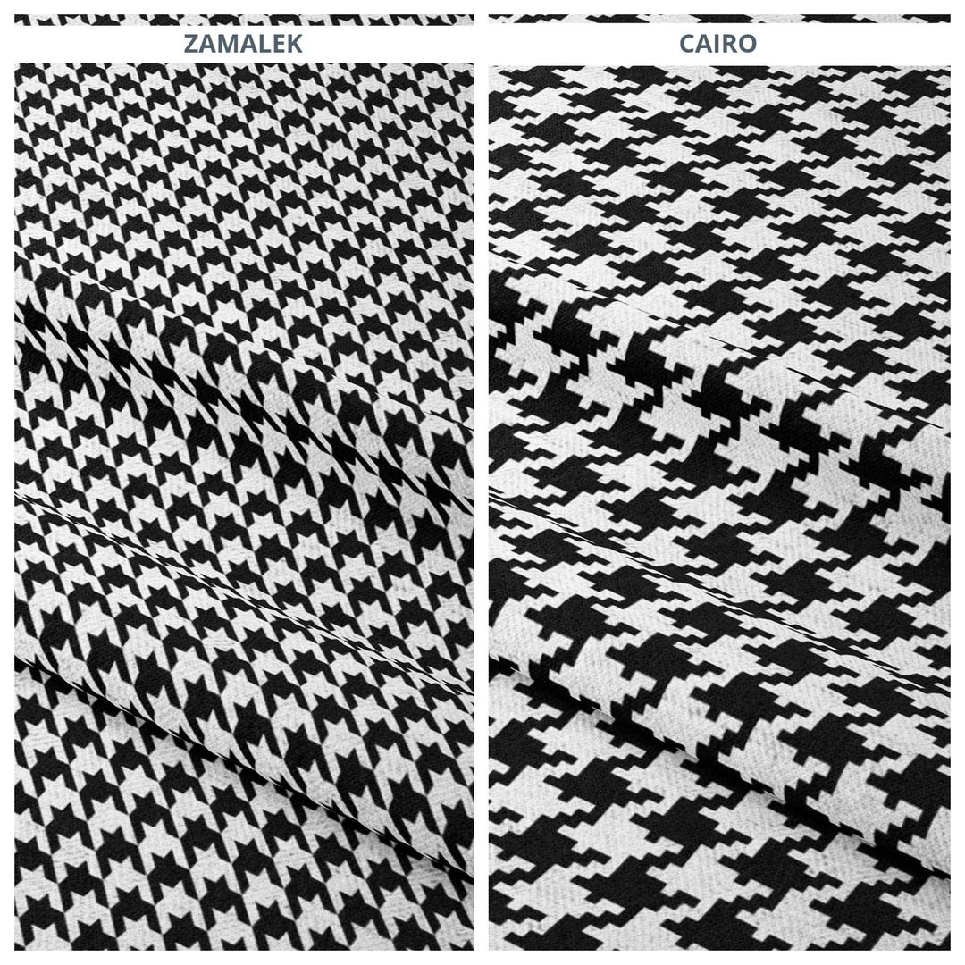 Black/ White Houndstooth Check Fabric by Yard for Upholstery, Sofa ...