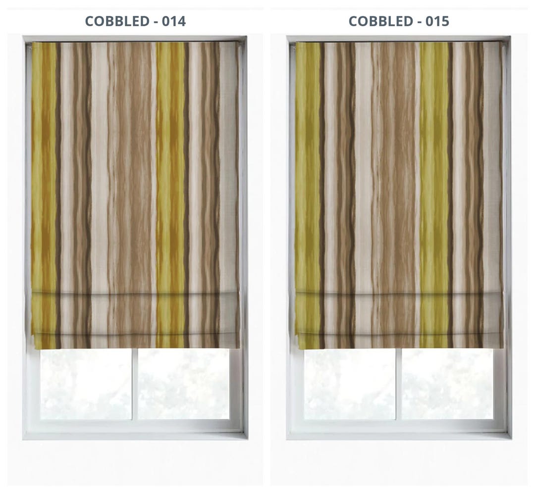 Dimout Striped Fabric by Yard for Light-blocking Curtains, Roman Shade ...